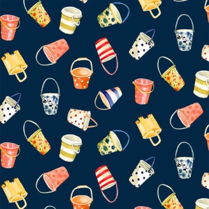 Portofino - Navy Buckets Fabric - Coast & Country