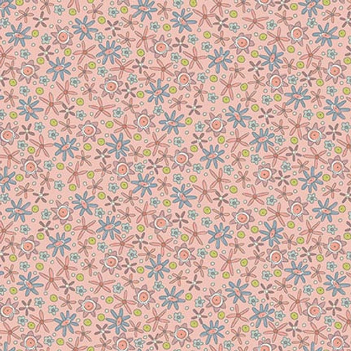 Simply Be - Flower Field - Pink fabric - Coast & Country